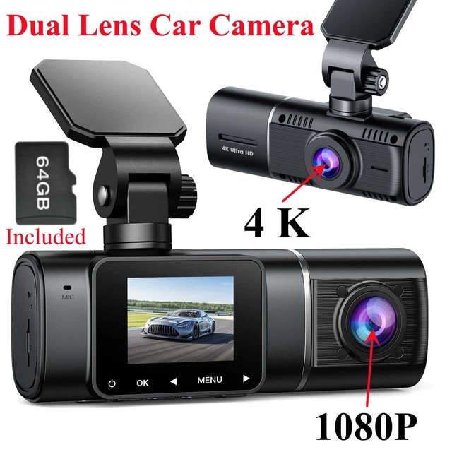 TOGUARD 4K DASH Cam Front Rear Car Camera Uber Camcorder Parking ...