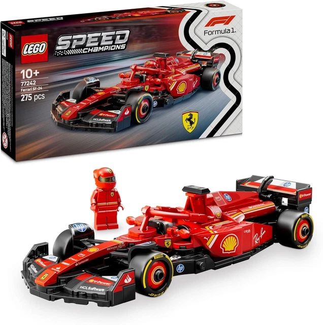LEGO SPEED CHAMPIONS Ferrari SF-24 F1 Race Car Toy - Model Kit w/a ...