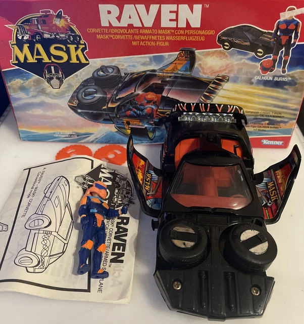 KENNER MASK RAVEN CALHOUN BURNS figure Complete with box & instructions ...