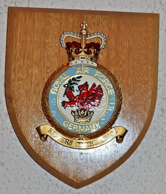 ROYAL AIR FORCE Germany mess wall plaque shield crest RAF £35.00 ...