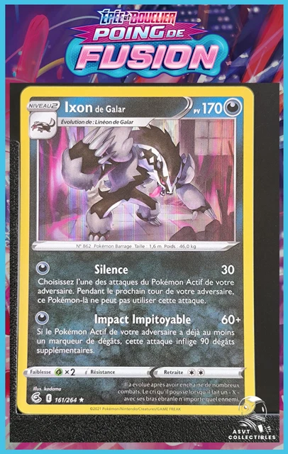 CARTE POKÉMON IXON de Galar 161/264 Holo EB08 Poing de Fusion FR EUR 2 ...