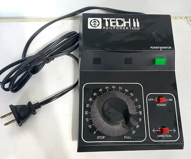 MRC TECH II RAILPOWER 1400 Transformer N/HO Scale Power Pack Throttle ...