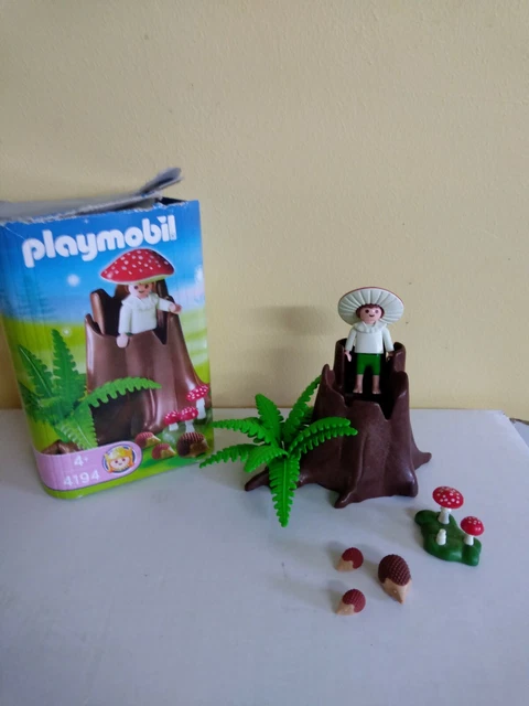 PLAYMOBIL 4194 C Lutin Gnome Souche Arbre Chapeau Champignon EUR 59,00 ...