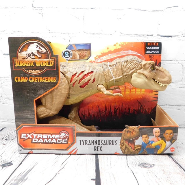 JURASSIC WORLD CAMP Cretaceous Tyrannosaurus Rex T-Rex Extreme Battle ...