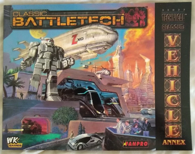 CLASSIC BATTLETECH TECHNICAL Readout Vehicle Annex Fanpro 35022 Wizkids ...