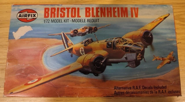 AIRFIX 1:72 SCALE Bristol Blenheim IV Plastic Model Kit - Vintage ...