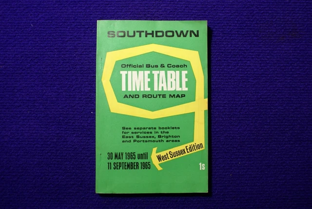 SOUTHDOWN BUS COACH Transport Timetable Route Map West Sussex Edition ...