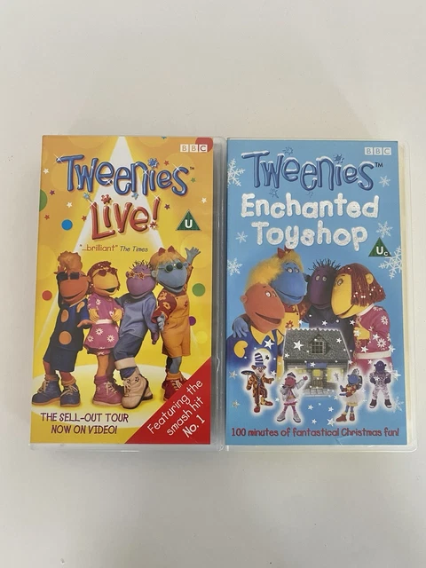 BBC TWEENIES ENCHANTED Toy Shop & live On VHS Video Cassette Tape x2 ...