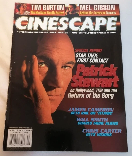 MAGAZINE - CINESCAPE Nov-Dec 1996 Patrick Stewart James Cameron Tim ...