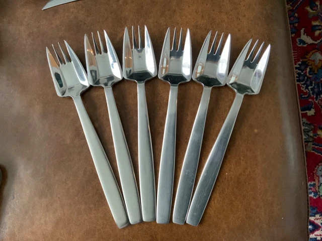 6 X VINTAGE BUFFET VINERS SPLAYDS BY McARTHER STAINLESS STEEL CUTLERY ...