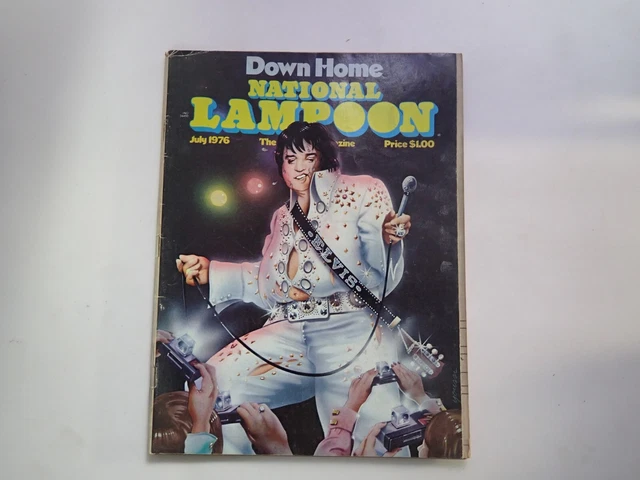 NATIONAL LAMPOON MAGAZINE July 1976 Adult Humor Satire Down Home Elvis ...