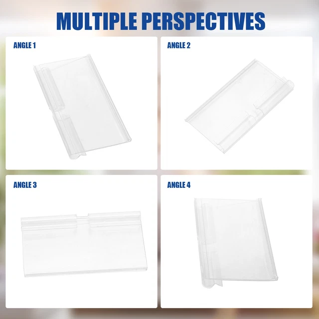 70PC 8X4.2CM CLEAR Plastic Label Holders for Wire Shelf Retail Price ...