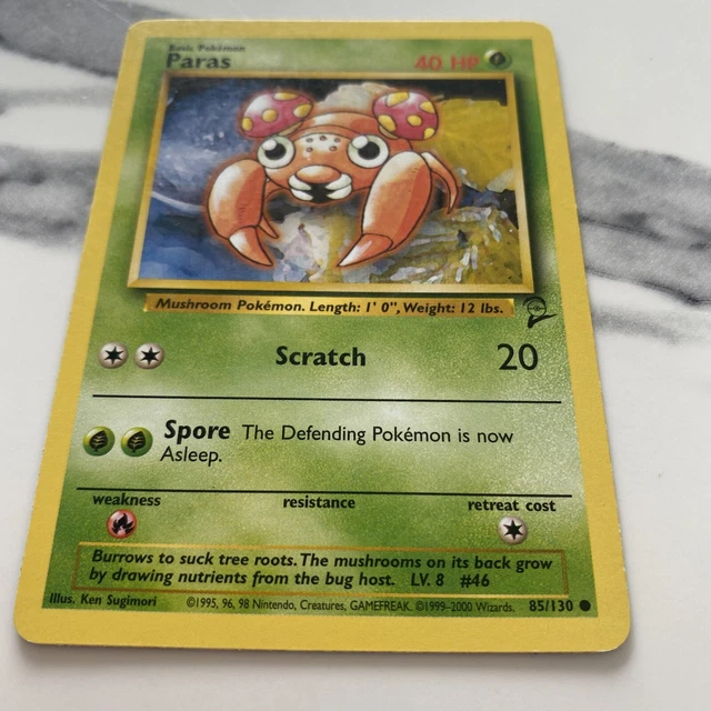 PARAS 85/130 COMMON Base Set 2 LP Pokemon Card $3.00 - PicClick AU