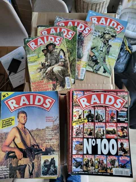 LOT MAGAZINES RAIDS MAGAZINE DU N° 01 AU N°104 complets en très bon ...
