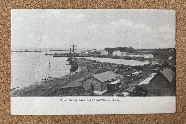 KILRUSH, COUNTY CLARE, IRELAND - vintage postcard of the dock 1906 £36. ...