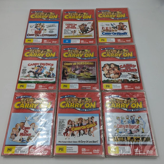 9 X CARRY On Classic Movie DVD Collection Region 4 PAL Brand New And ...