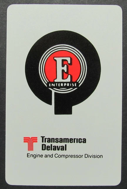 TRANSAMERICA DELAVAL ENGINE Compressor Division Ad Single Swap Playing ...