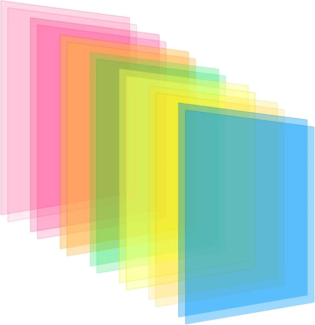 A4 COLOURED OVERLAYS for Dyslexia, 14 Pack Dyslexia Reading Overlays ...