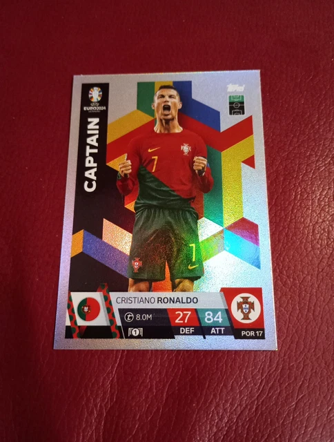 MATCH ATTAX EURO 2024 Cristiano Ronaldo Portugal Captain Trading UEFA Topps Card £2.25 - PicClick UK