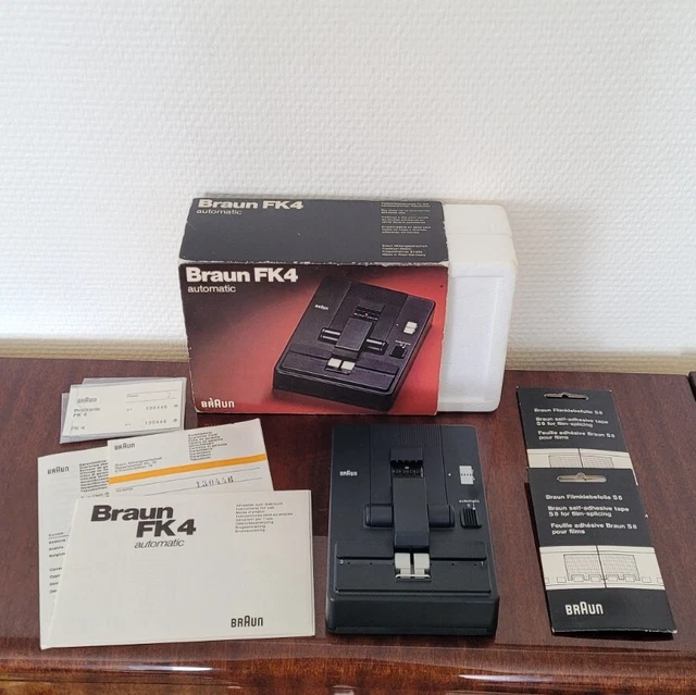 BRAUN FK4 AUTOMATIC Colleuse Film S8 Super 8 Boite Notice Feuilles ...