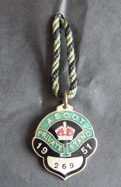 1951 ASCOT GENTS Members Stand Badge £45.00 - PicClick UK