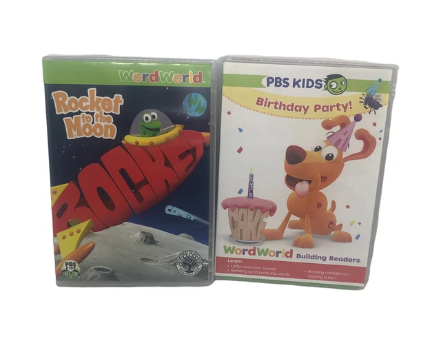 WORDWORLD BUILDING READERS Birthday Party & Rocket to the Moon PBS Kids ...