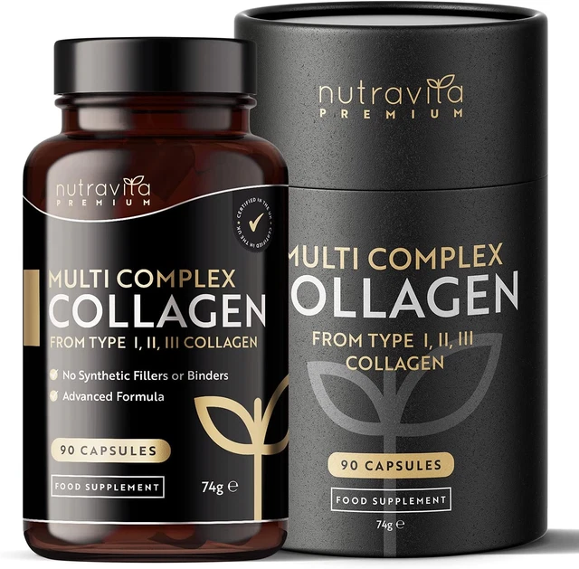 PREMIUM MULTI COLLAGEN Protein Capsules with Type I, II, III - Includes ...