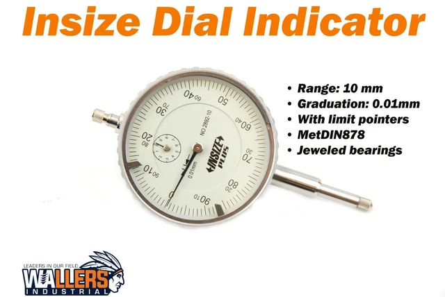 INSIZE 2892-10 RANGE dial indicator 10 mm with limit pointers $197.00 ...