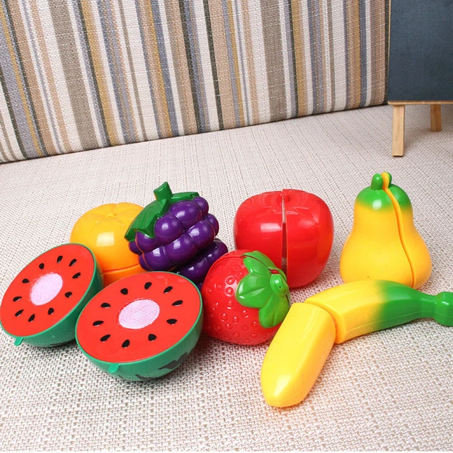 PRETEND PLAY SET Geometric Toy Pretend Play Kitchen Toy Cut Fruit Toy £ ...