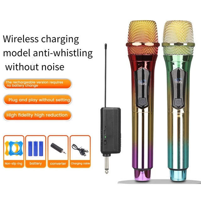 MICRÓFONO INALÁMBRICO, MICRÓFONO Dinámico de Mano, Sistema de Micrófono ...
