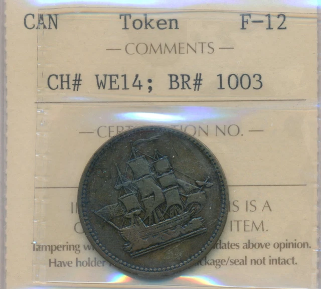 CANADA WELLINGTON WATERLOO 1815 Sailing Ship WE14 Breton 1003 - ICCS F ...