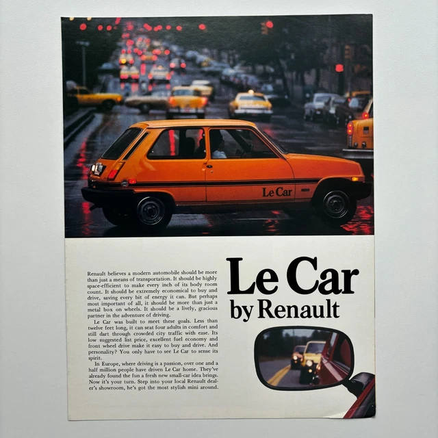 RENAULT USA BROCHURE R5 Renault 5 Le Car 1977 catalogue - 4 pages EUR ...
