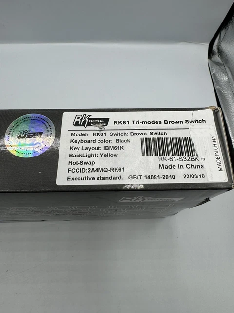 ROYAL KLUDGE RK61 Mechanical Keyboard Black Tri Modes BrownSwitch ...