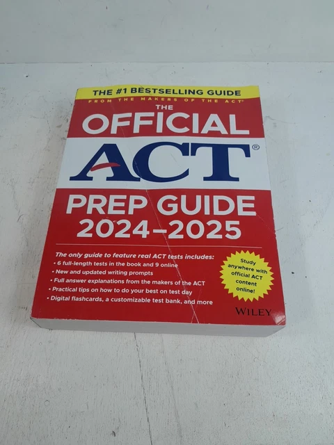 THE OFFICIAL ACT Prep Guide 2024-2025: Book + 9 - Paperback, by ACT ...