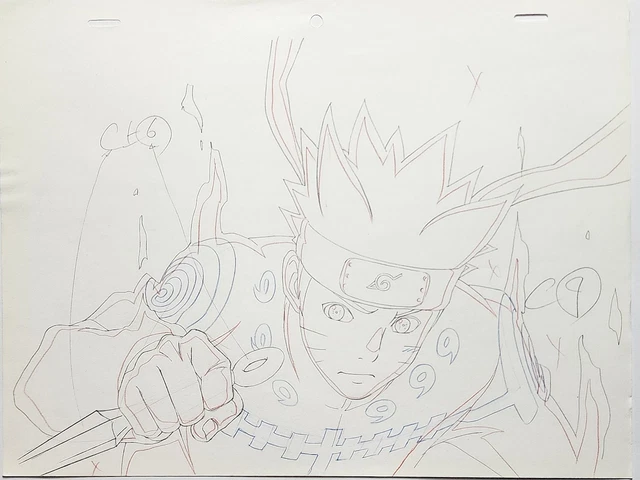 NARUTO DRAWING ANIMATION Production Cel Genga Douga: Naruto - 4788 $260 ...