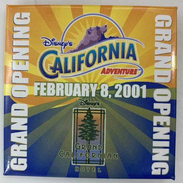 2-8-2001 CALIFORNIA ADVENTURE GRAND OPENING Employee Cast Member Pin ...