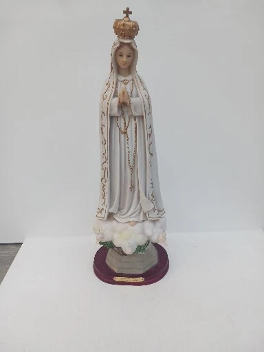 OUR LADY OF Fatima Statue Figurine Hand Painted Horentine Collection £ ...