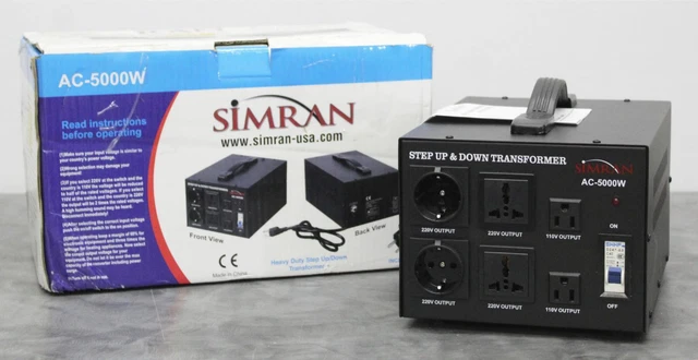 SIMRAN AC-5000W STEP Up / Down Voltage Transformer NEW IN BOX £161.53 ...