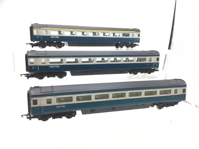 HORNBY OO GAUGE Intercity Blue/Grey HST Mk 3 Coach x3 £29.99 - PicClick UK