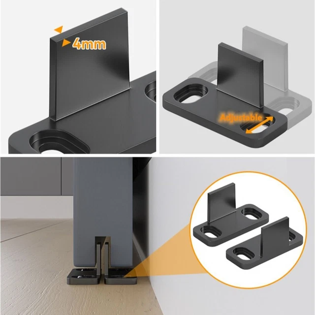 PLASTIC SLIDING DOOR Guid Hardware Closet Door Guides Barn Door Floor ...