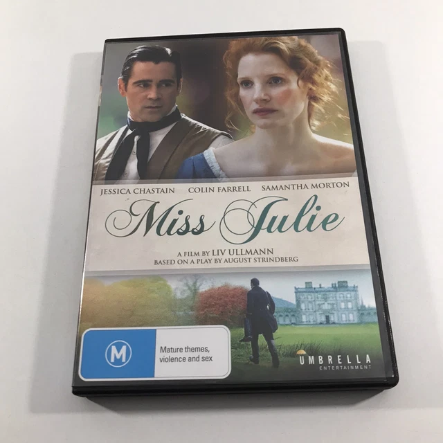 MISS JULIE DVD Jessica Chastain Colin Farrell Samantha Morton Movie R4 ...