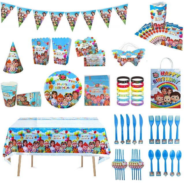 COCOMELON BLUE THEME tableware balloons foil kids birthday party ...