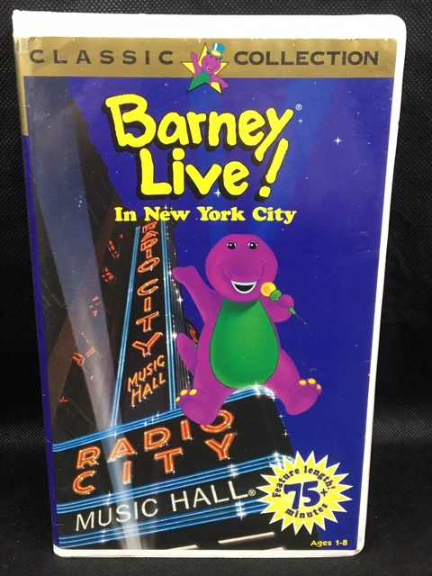 BARNEY LIVE! IN NEW YORK CITY VHS Clamshell Tape Classic Collection ...