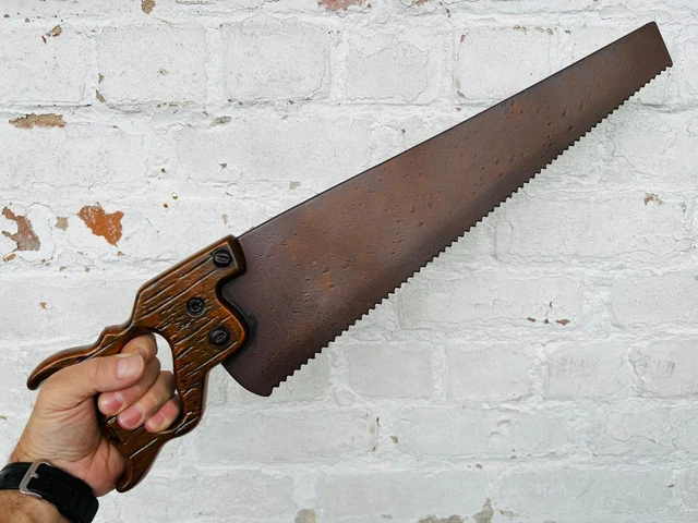 VINTAGE HAND SAW PU Movie Prop Foam Hacksaw Halloween Costume Fake ...