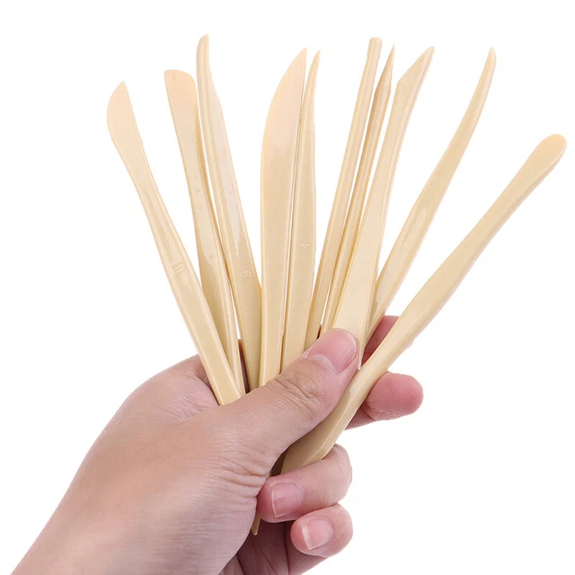 PLASTIC CLAY SCULPTURE Knife Pottery Sharpen Modeling Figurines Pottery ...