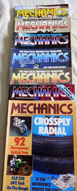 PRACTICAL MOTORCYCLE MAGAZINE. Mechanics. Bundle of 7 issues 1984 /85 £ ...