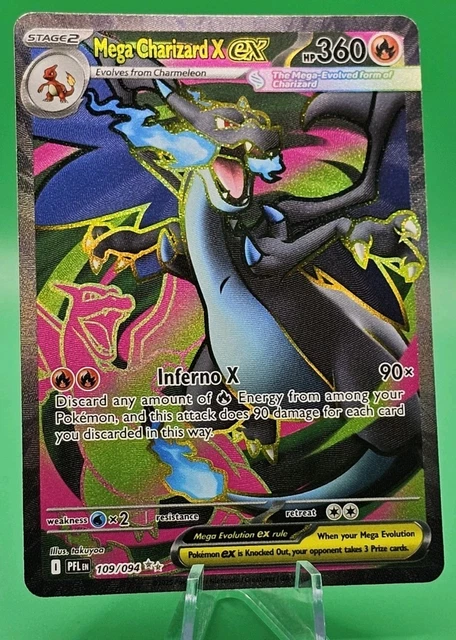 POKÉMON PHANTASMAL FLAMES Mega Charizard X EX Full Art 109/094 Ultra ...