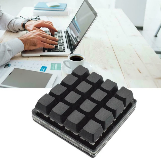 16-KEY BLACK KEYPAD Mechanical Keyboard Custom Shortcut Keys ...