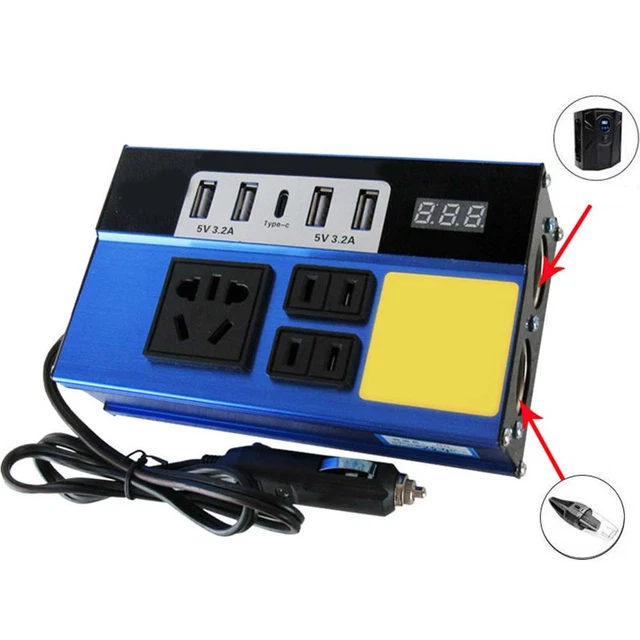 ONDULEUR PORTABLE VOITURE 200W DC12V/DC24V vers DC110V/DC220V Affichage LED EUR 26,63 - PicClick FR