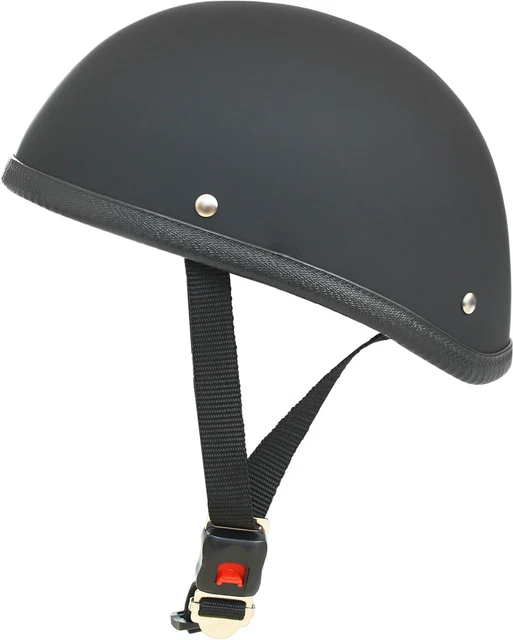 REDBIKE RB-110 BRAINCAP Biker Oldtimer Motorrad Helm Halbschalenhelm ...